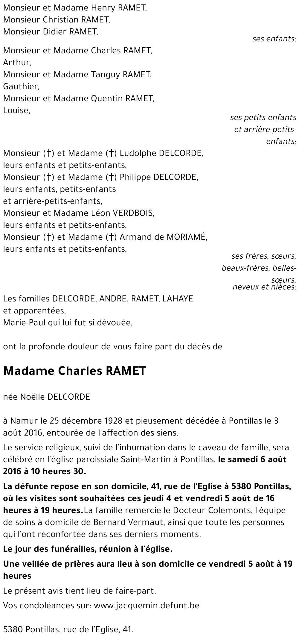 Charles RAMET († 03/08/2016) | Inmemoriam