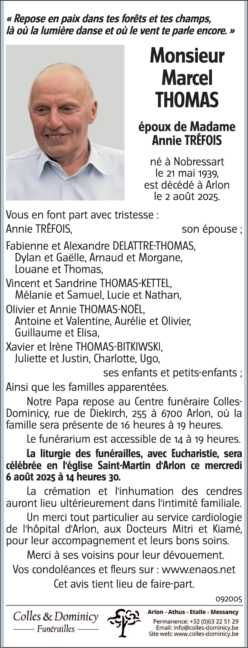 Marcel THOMAS († 02/08/2025) | Inmemoriam